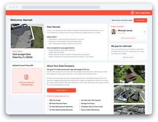 Enerflo | Enerflo Solar Software Platform Features | Customer Portal